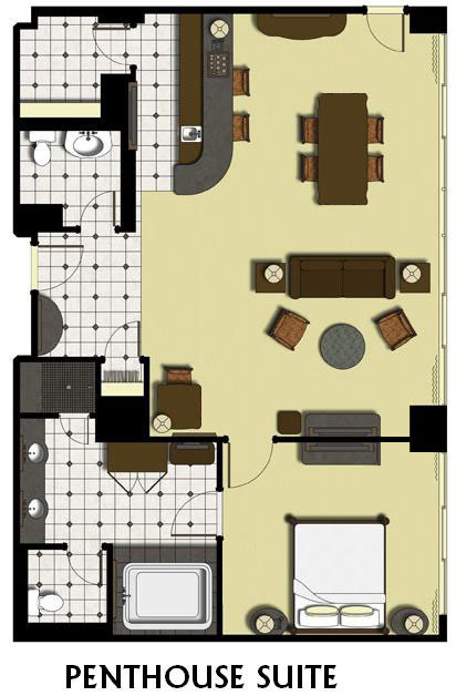 Peppermill Tower Penthouse Suite | Peppermill Resort Hotel, Reno